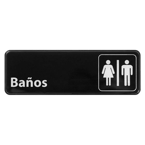 SGN-362 - Information Signs, 9"W x 3"H, Spanish - SGN-362 - Restrooms ...